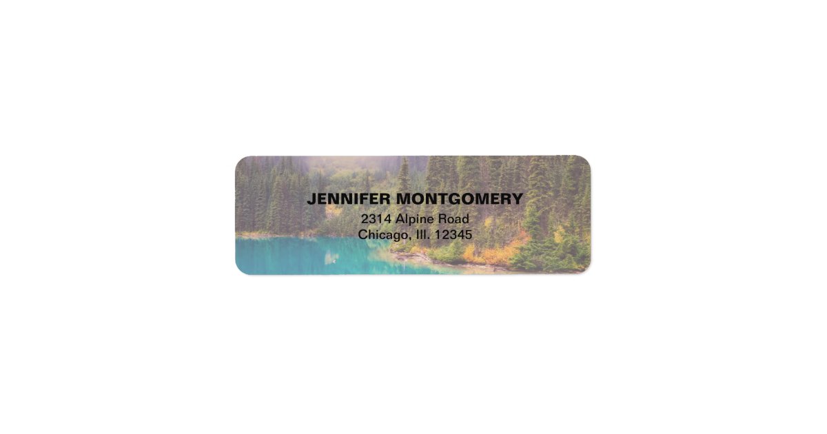 Scenic Northern Landscape Rustic Label | Zazzle