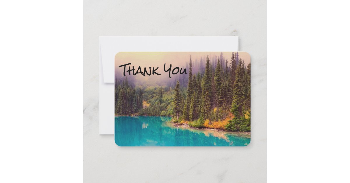 Scenic Northern Landscape Rustic Thank You | Zazzle