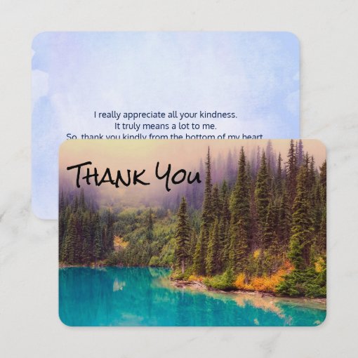 Scenic Northern Landscape Rustic Thank You | Zazzle