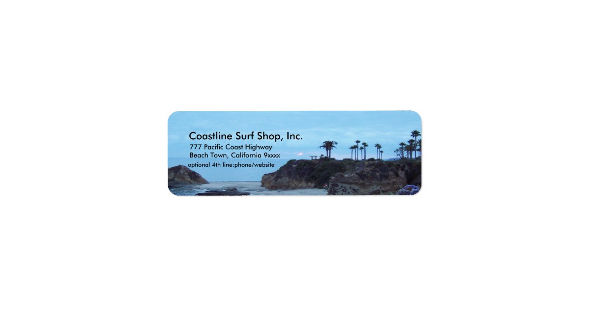 Scenic Ocean Coastline Label | Zazzle