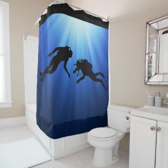 Scenic Scuba Divers Shower Curtain | Zazzle