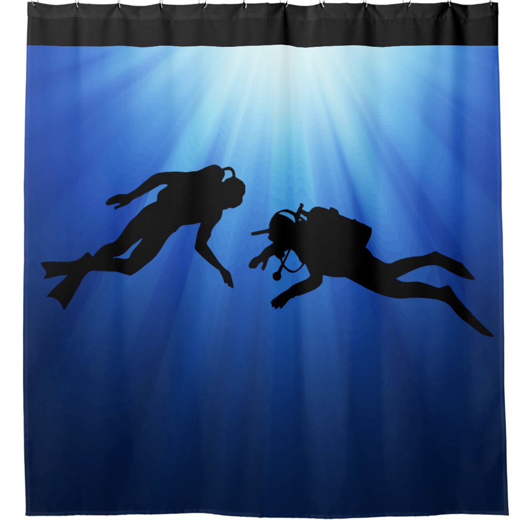 Scenic Scuba Divers Shower Curtain | Zazzle