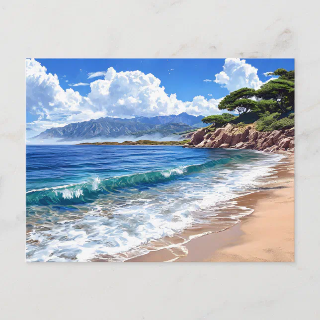 Scenic Seaside Landscape. Postcard | Zazzle