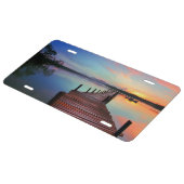 Scenic Sunrise Lake Jetty Pier License Plate | Zazzle
