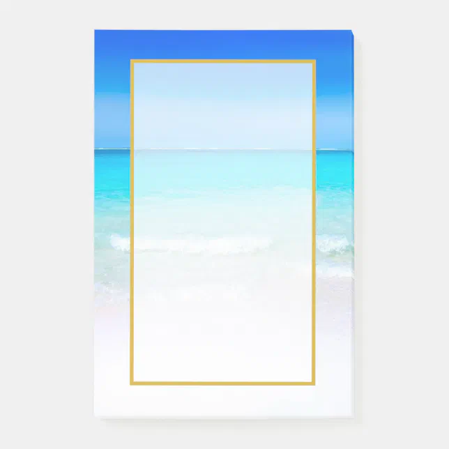 Scenic Tropical Beach with a Turquoise Sea Post-it Notes | Zazzle