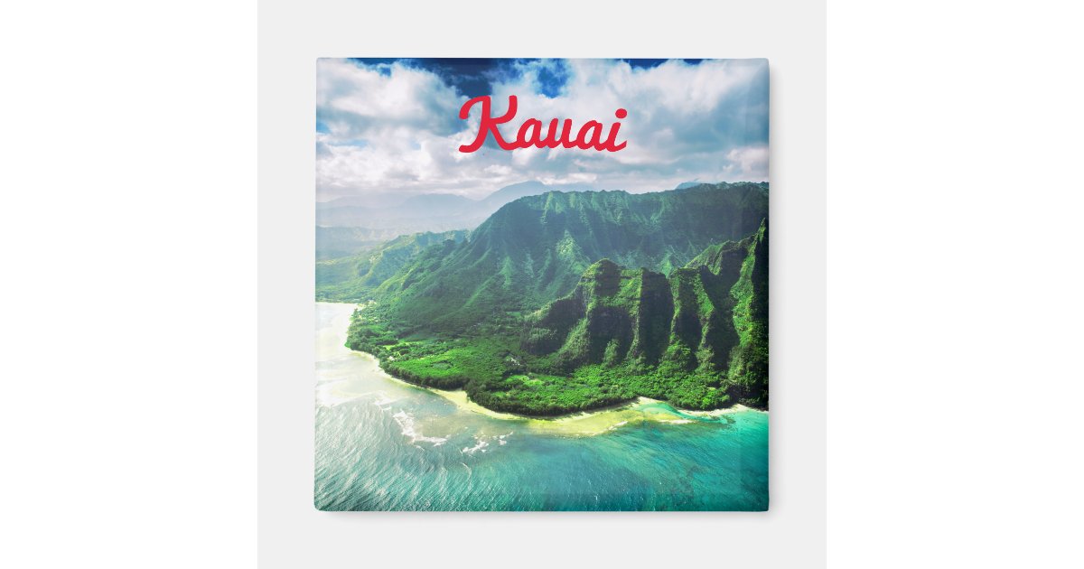 Scenic Tropical kauai Hawaii Island Magnet | Zazzle