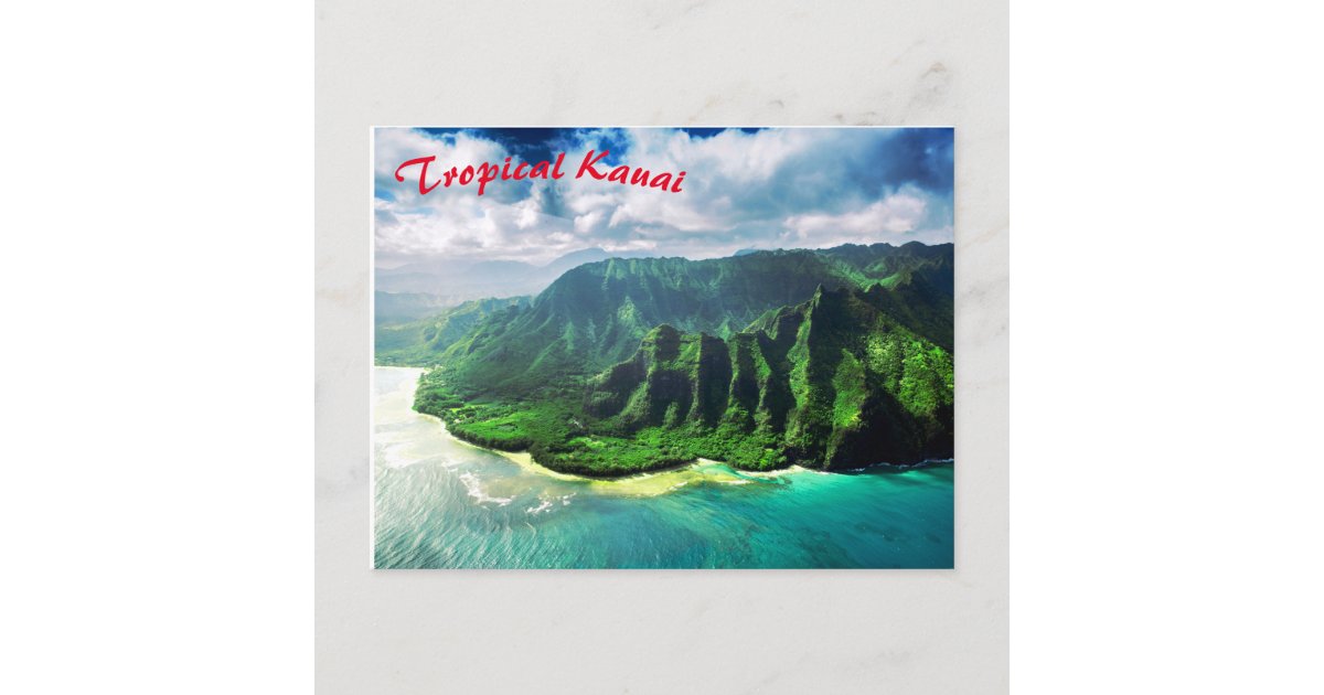 Scenic Tropical kauai Hawaii Island Postcard | Zazzle