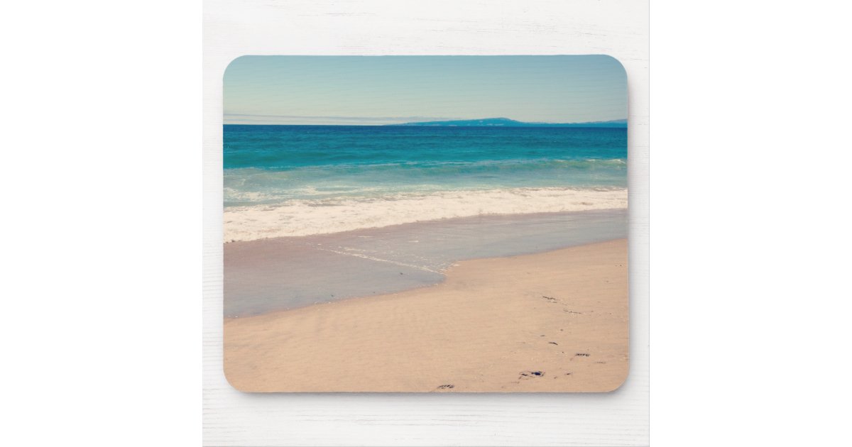 Scenic Turquoise Teal Beach Custom Photo Mouse Pad | Zazzle