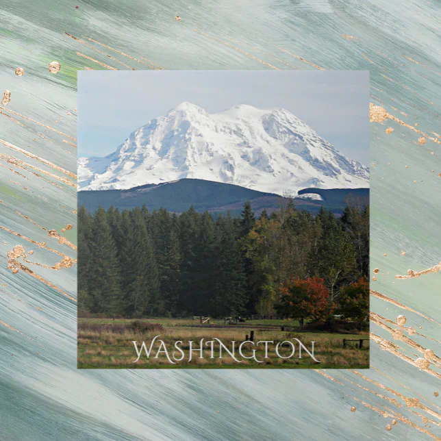 Scenic Washington Mount Rainier Landscape Ceramic Tile | Zazzle