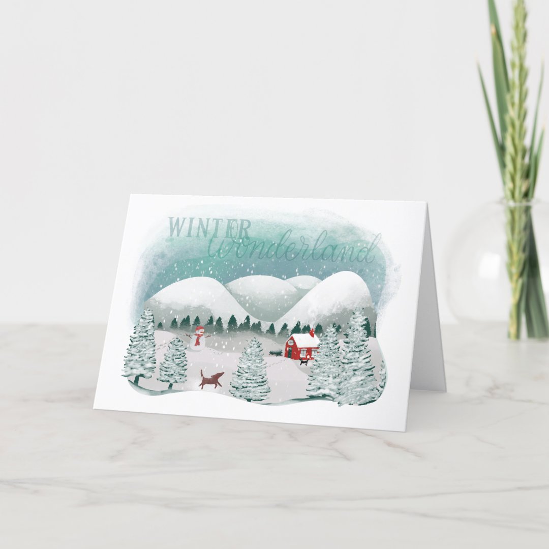 Scenic Winter Wonderland Holiday Card | Zazzle