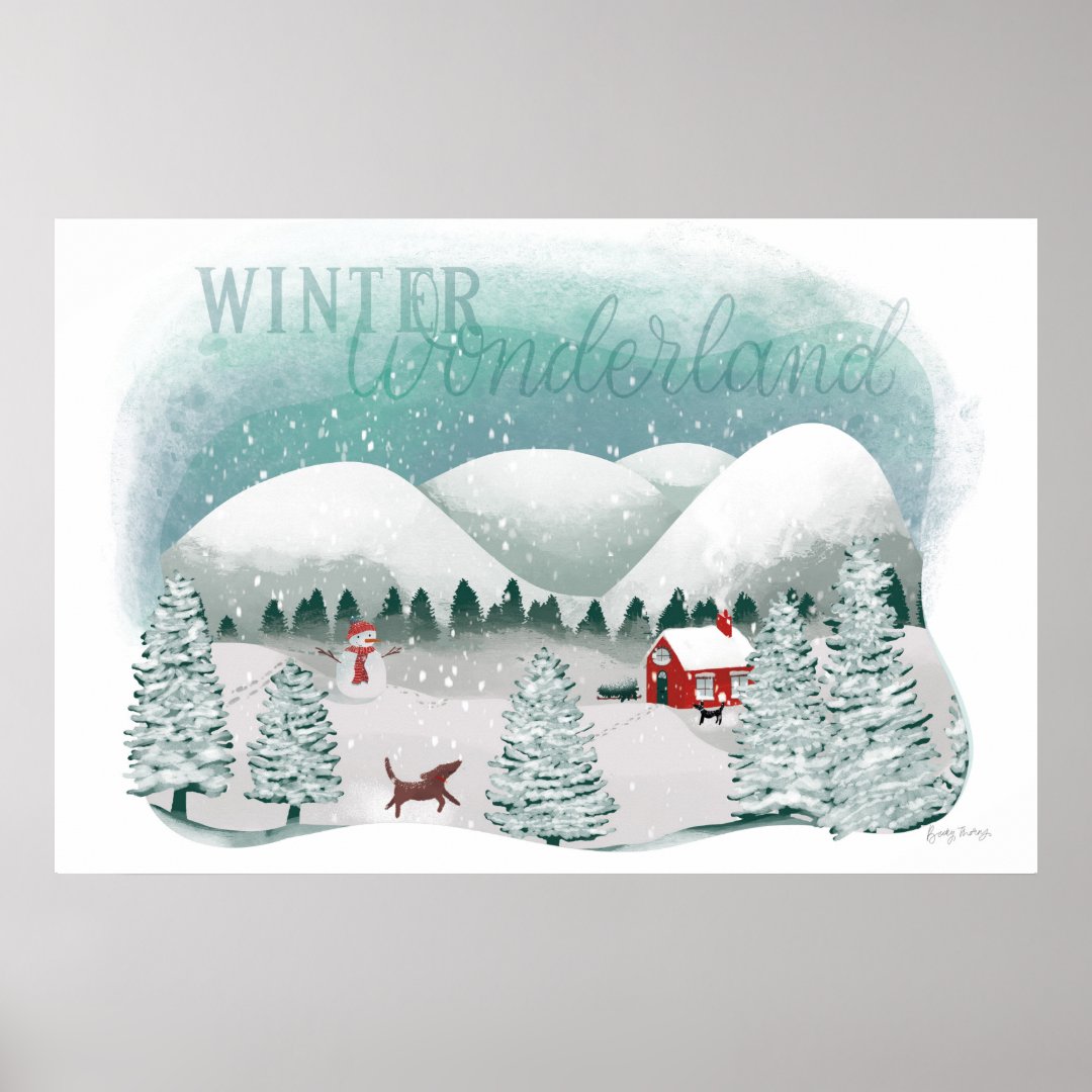 Scenic Winter Wonderland Poster | Zazzle