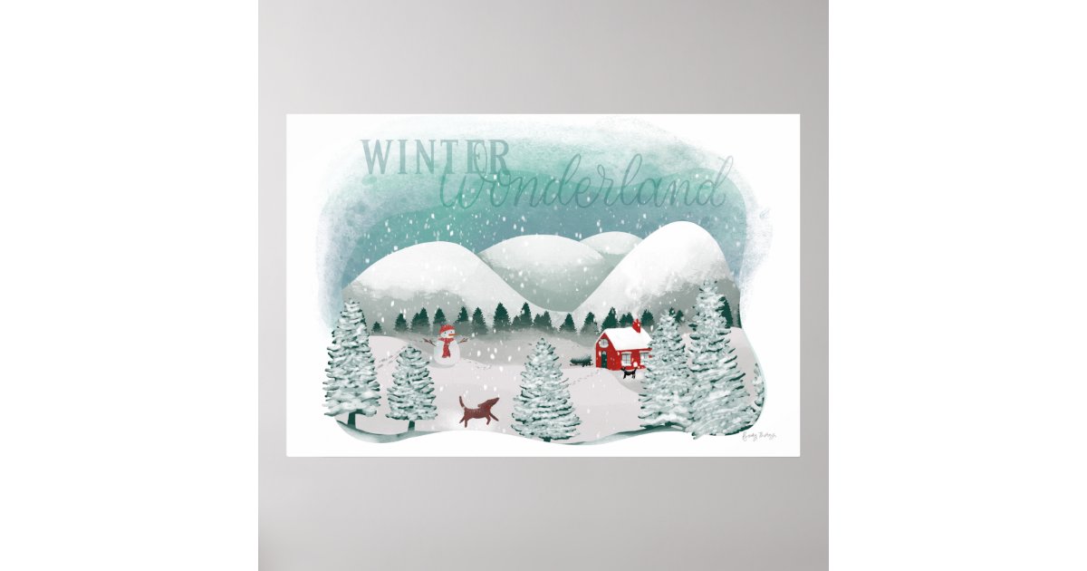 Scenic Winter Wonderland Poster | Zazzle