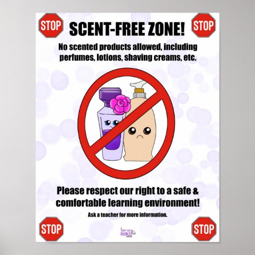 Scent-free Allergy Poster | Zazzle