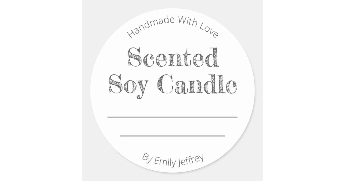 Scented Soy Candle Label | Zazzle