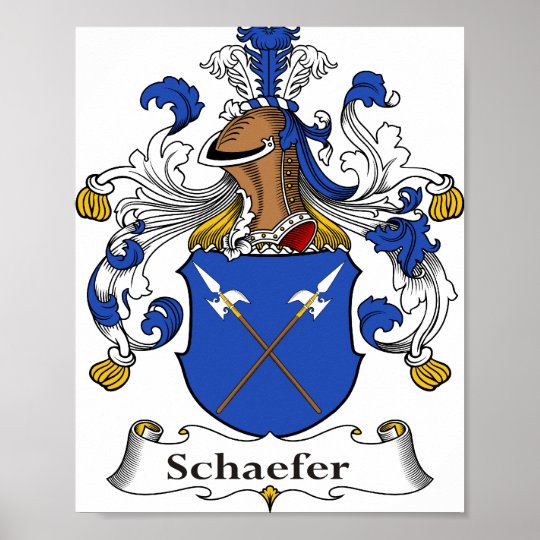 Schaefer Coat of Arms 8"x10" Poster | Zazzle.com