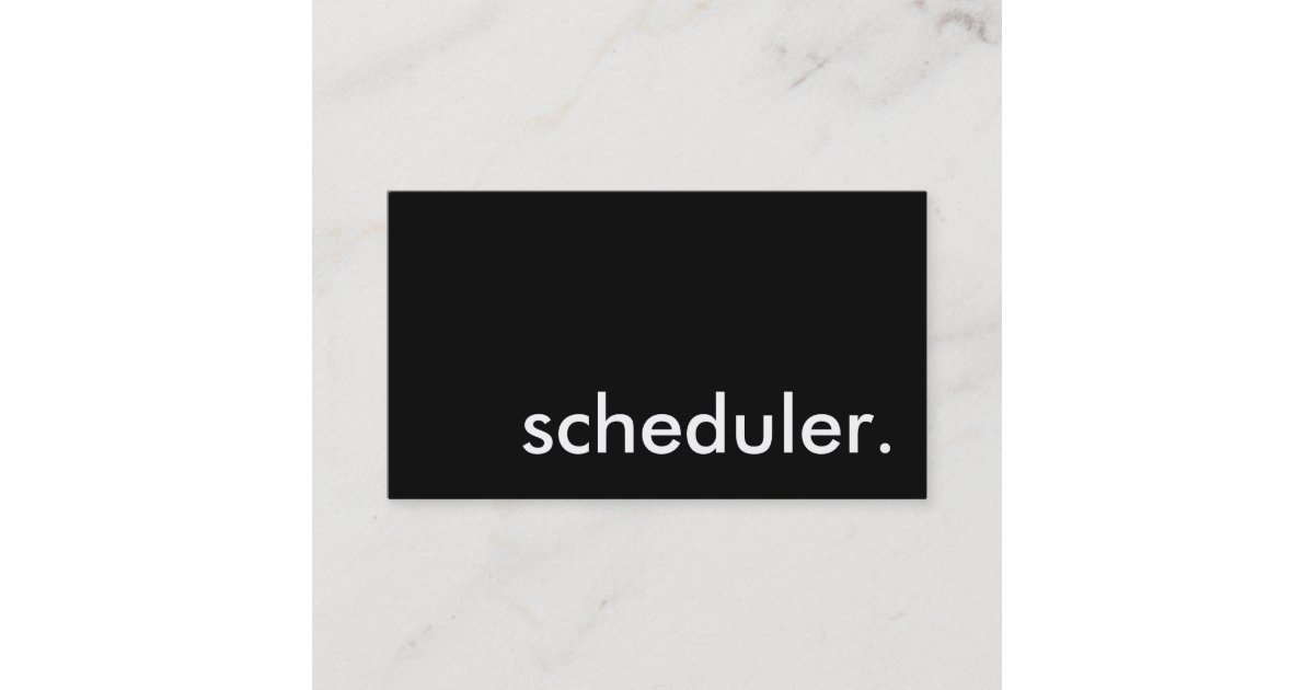scheduler. business card | Zazzle