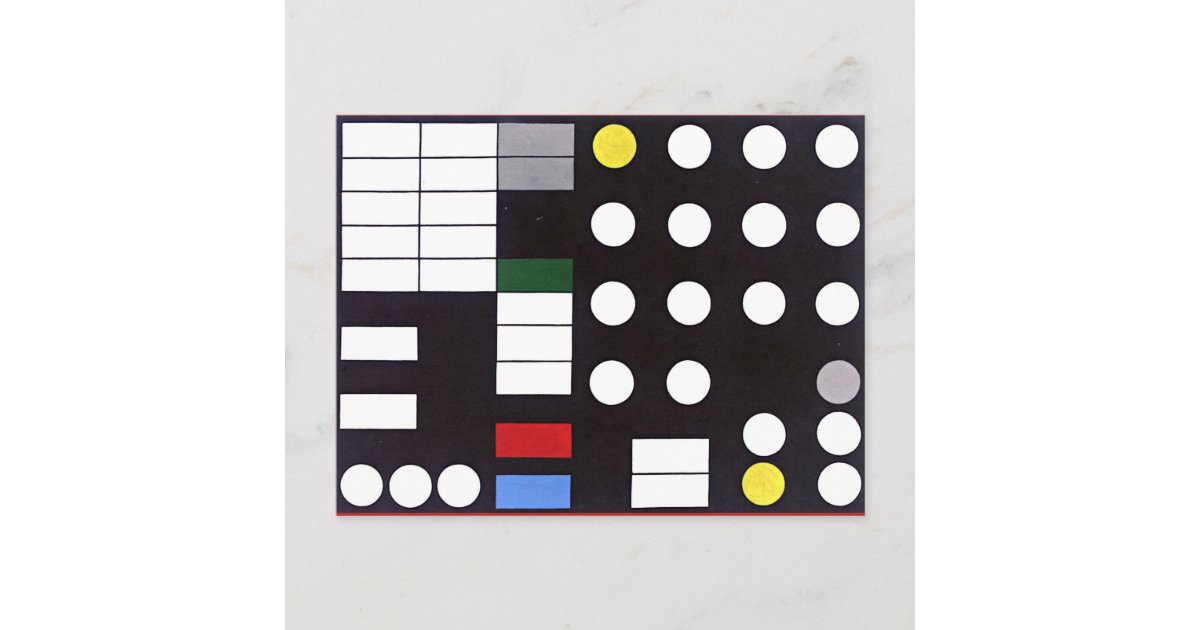 Schematic Composition, abstract art Postcard | Zazzle
