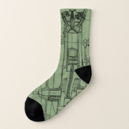 SCHEMATIC ENGINEERING BLUEPRINT DRAWING ENGINEER SOCKS | Zazzle