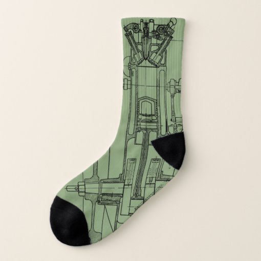 SCHEMATIC ENGINEERING BLUEPRINT DRAWING ENGINEER SOCKS | Zazzle