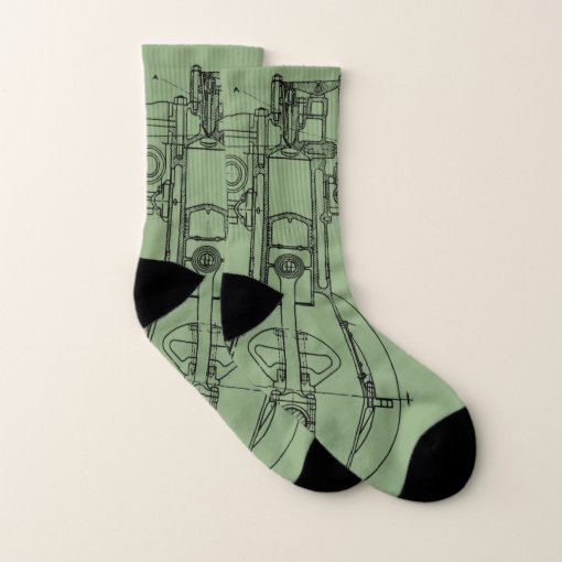 SCHEMATIC ENGINEERING BLUEPRINT DRAWING ENGINEER SOCKS | Zazzle