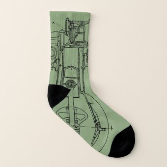 SCHEMATIC ENGINEERING BLUEPRINT DRAWING ENGINEER SOCKS | Zazzle
