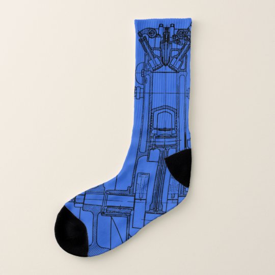 SCHEMATIC ENGINEERS DRAWING ENGINEERING BLUEPRINT SOCKS | Zazzle.com