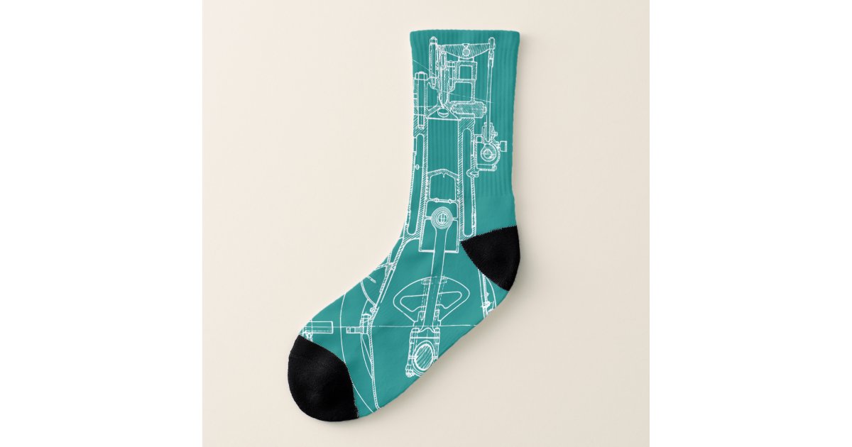 SCHEMATICIC BLUEPRINT DESIGN ENGINEER ENGINEERING SOCKS | Zazzle