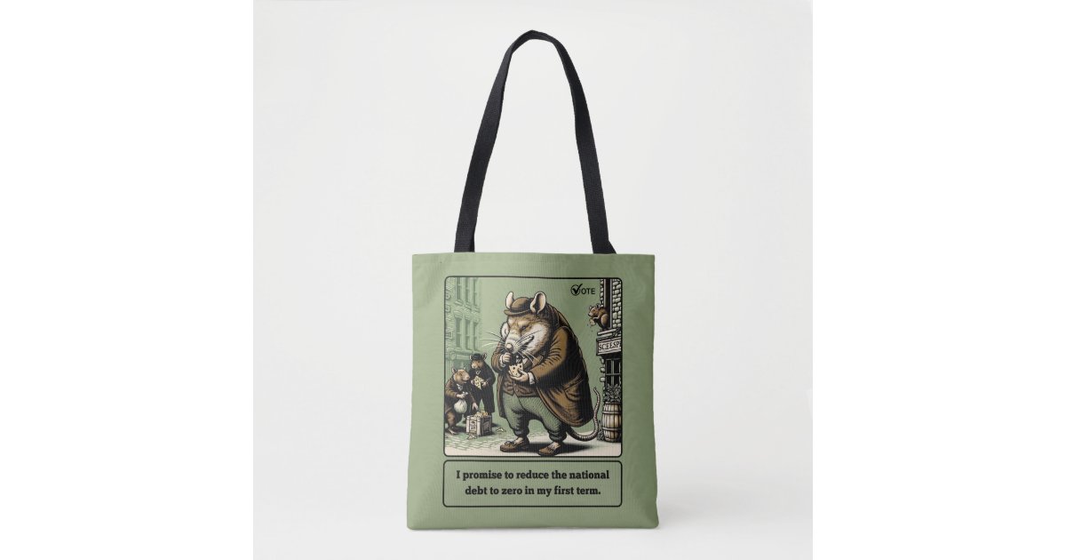 Scheming Tails: The Conniving Rat Politician Tote Bag | Zazzle