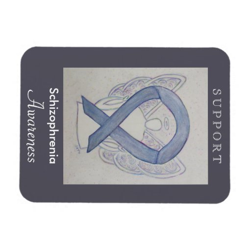 Schizophrenia Awareness Ribbon Angel Custom Magnet | Zazzle
