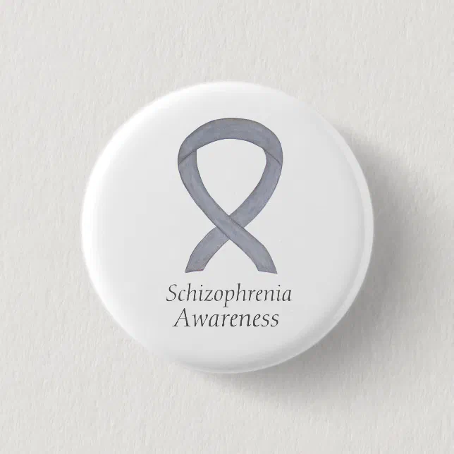 Schizophrenia Awareness Ribbon Custom Pins | Zazzle