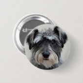 Schnauzer Dog Round Pin | Zazzle