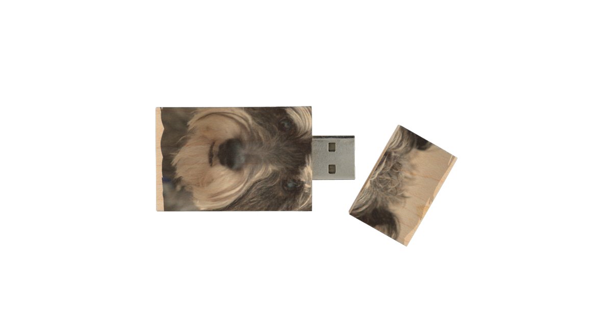 Schnauzer Dog Wood Flash Drive | Zazzle.com