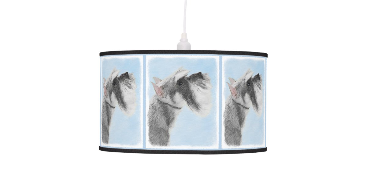 Schnauzer (Giant, Standard) Painting - Dog Art Ceiling Lamp | Zazzle