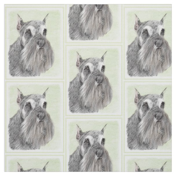 I Love my Standard Schnauzer Fabric | Zazzle