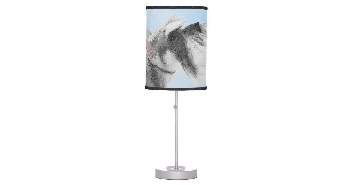 Schnauzer (Giant, Standard) Painting - Dog Art Table Lamp | Zazzle