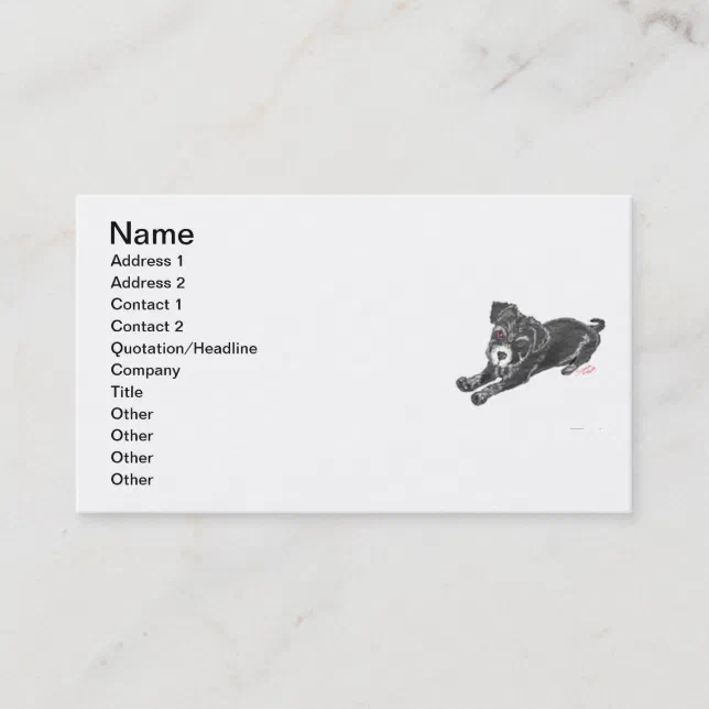 Schnauzer Pup Cards Template | Zazzle