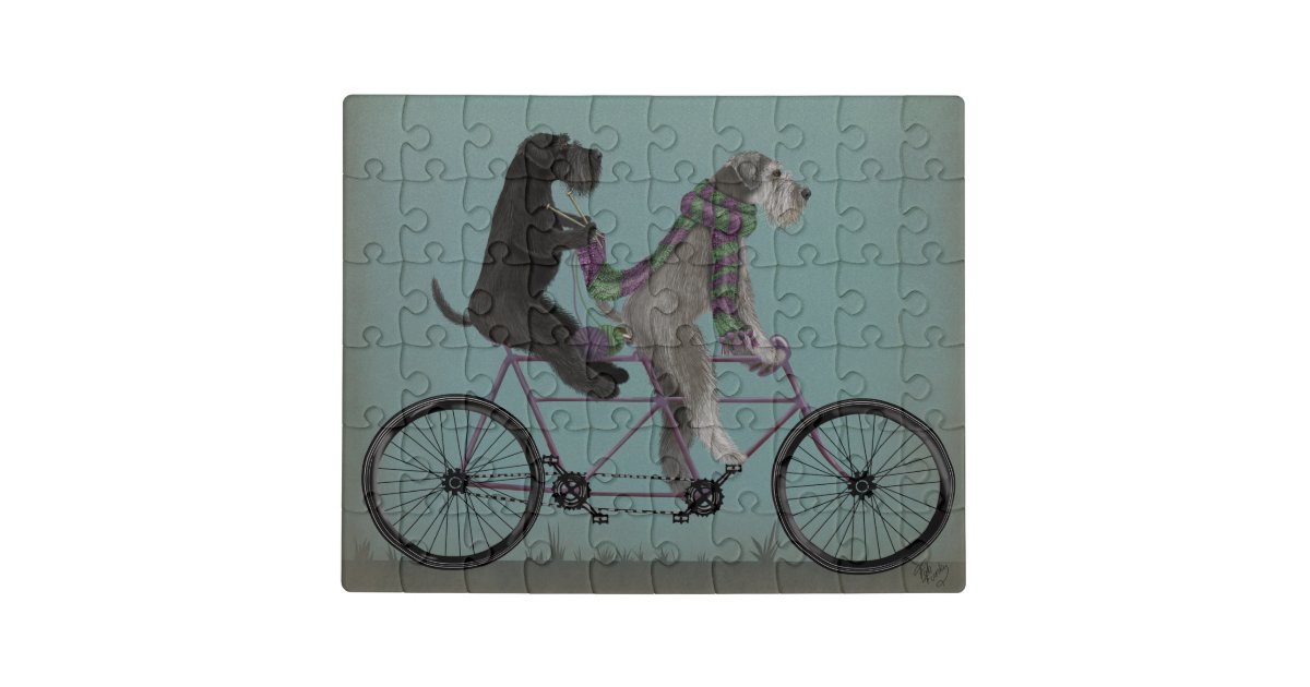 Schnauzer Tandem Jigsaw Puzzle | Zazzle