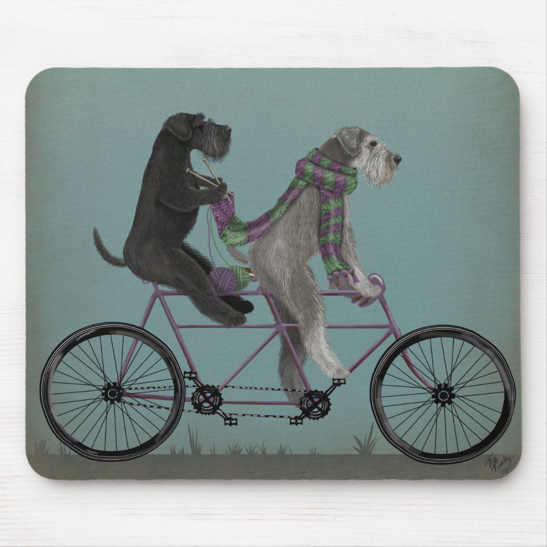 Schnauzer Tandem Mouse Pad | Zazzle