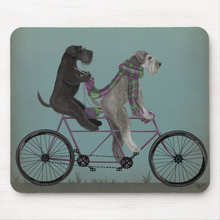 Schnauzer Tandem Mouse Pad | Zazzle