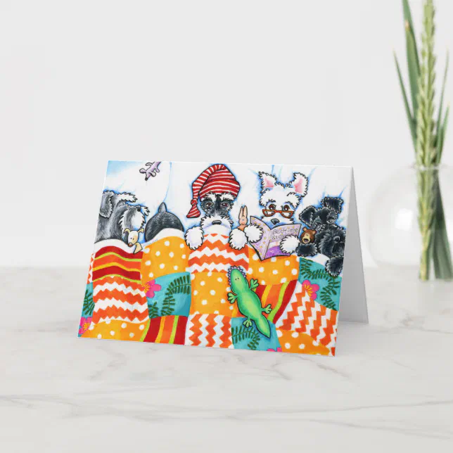 Schnauzers And Snoozes Card | Zazzle