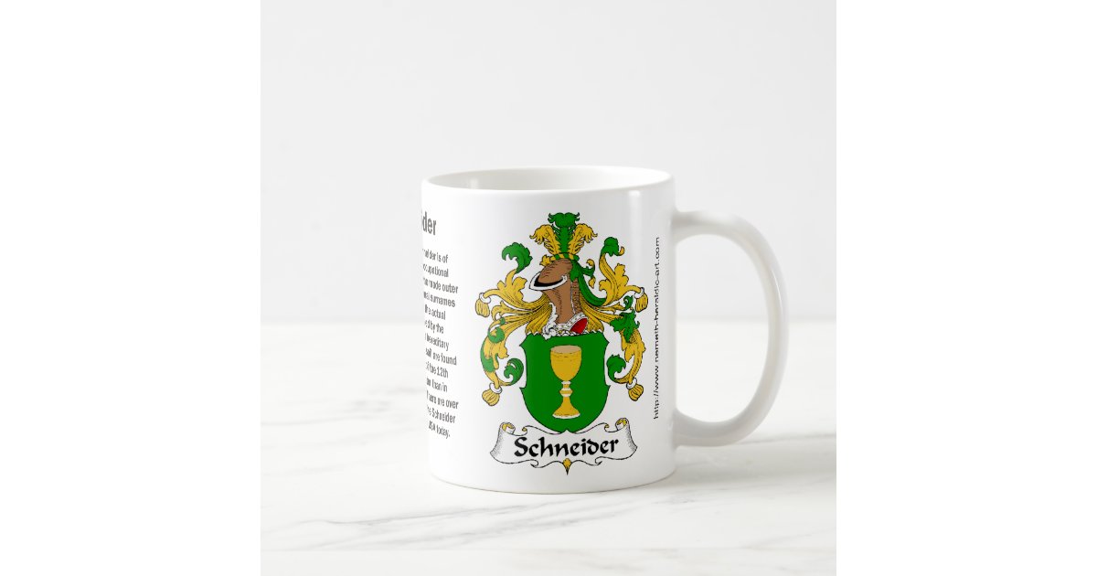 Schneider Family Crest Mug | Zazzle