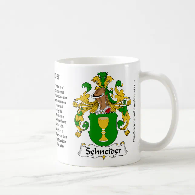 Schneider Family Crest Mug | Zazzle