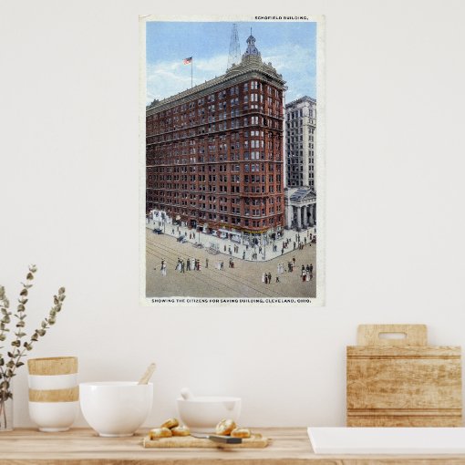Schofield Building, Cleveland Ohio 1920s Vintage Poster | Zazzle