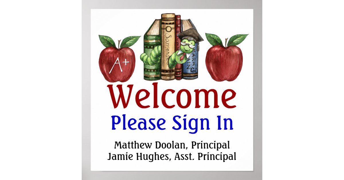 School Administration / Sign In Poster - SRF | Zazzle