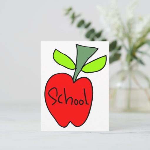 School Apples Postcard | Zazzle