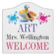 School ART Teacher Classroom Door Sign | Zazzle
