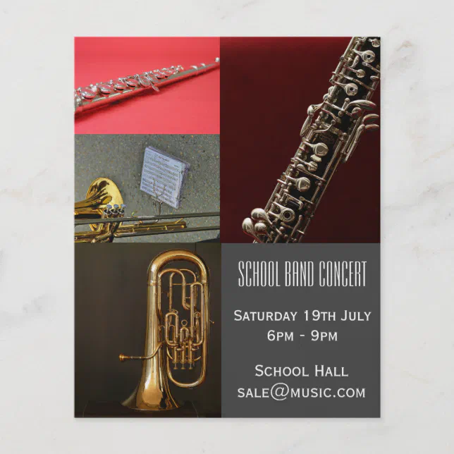 School Band music performance Flyer | Zazzle