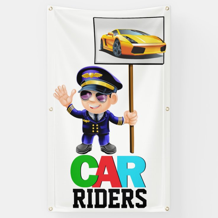 School Banner for Directions Car Riders | Zazzle