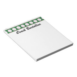 School Baseball Note Pad - SRF | Zazzle