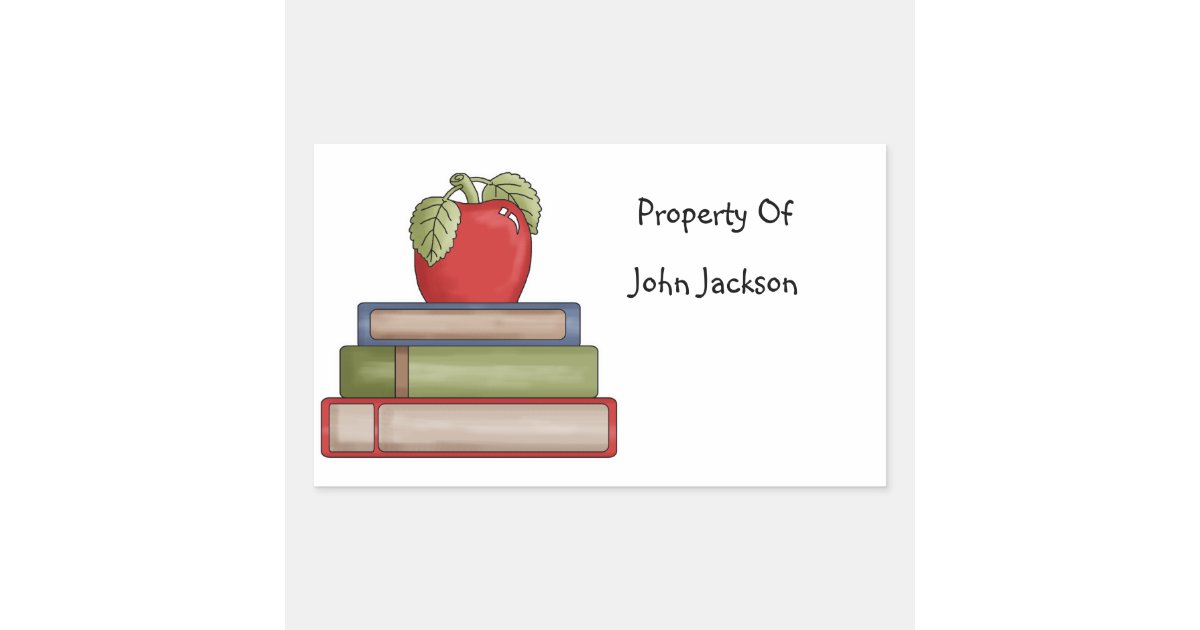 School Books Property Of Sticker | Zazzle